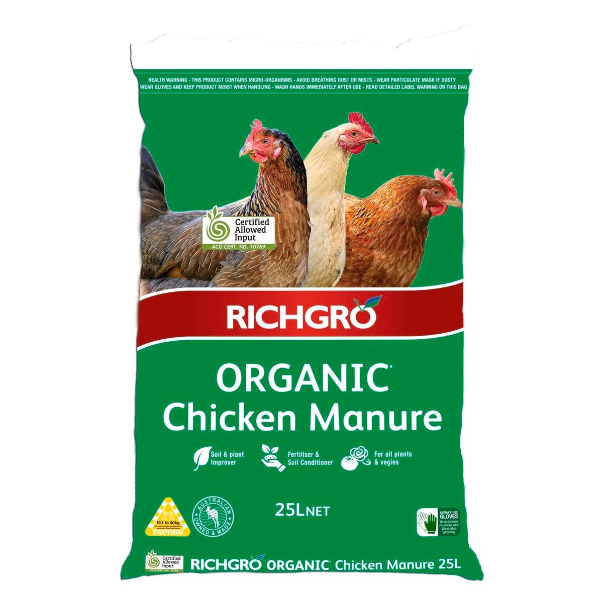 Richgro 25L Chicken Manure - Bunnings Australia