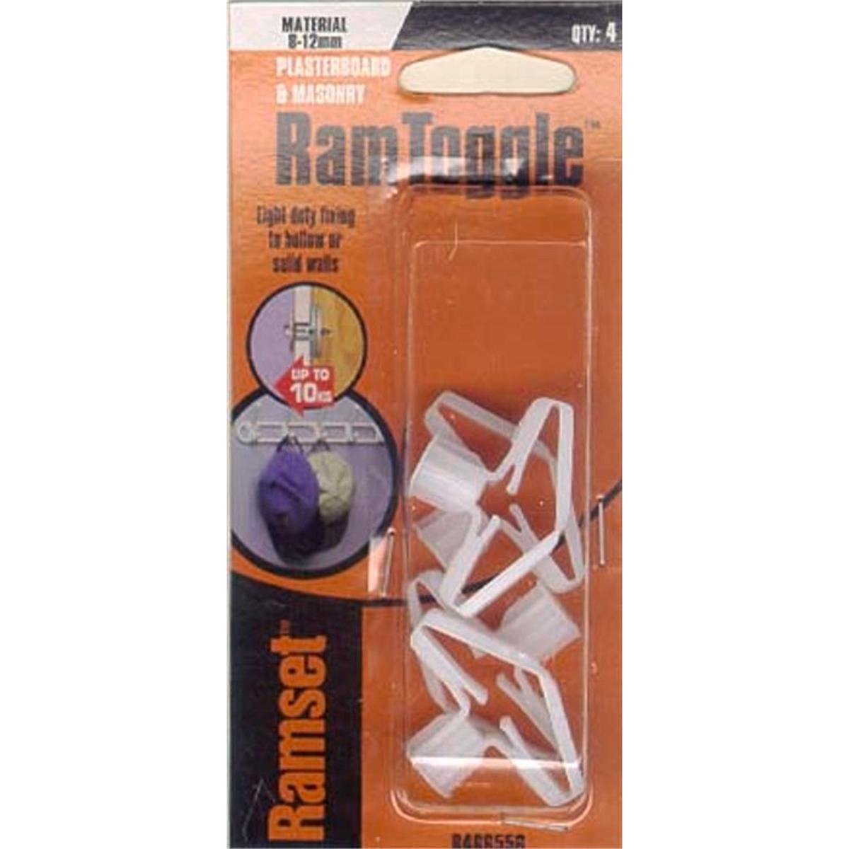 Ramset Ramtoggle 8-12mm 4pk - Bunnings New Zealand