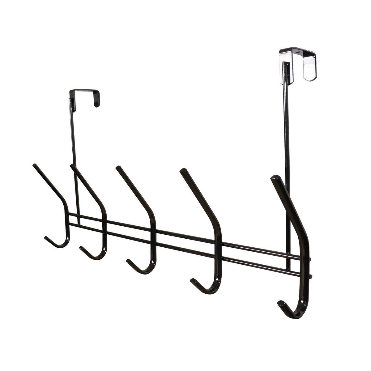 Adoored 5 Hook Black Nickel Over-The-Door Deco Hook Rack - Bunnings ...