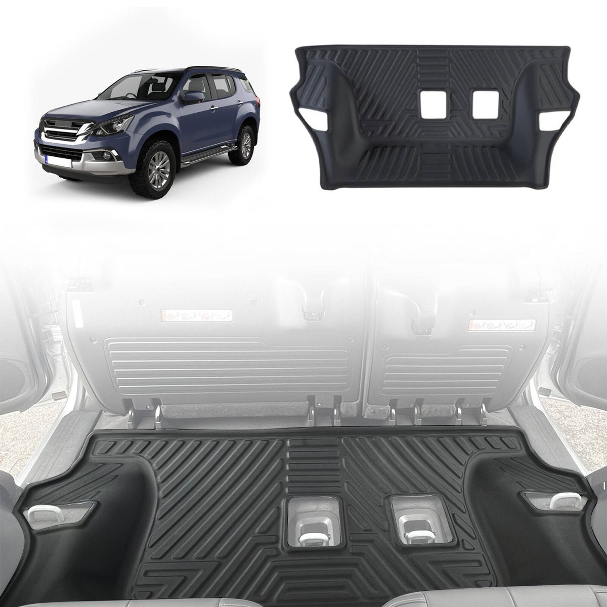 AUSGO Third Row Floor Mat for ISUZU MUX MU-X 2013-2021 Car Liner Mat ...