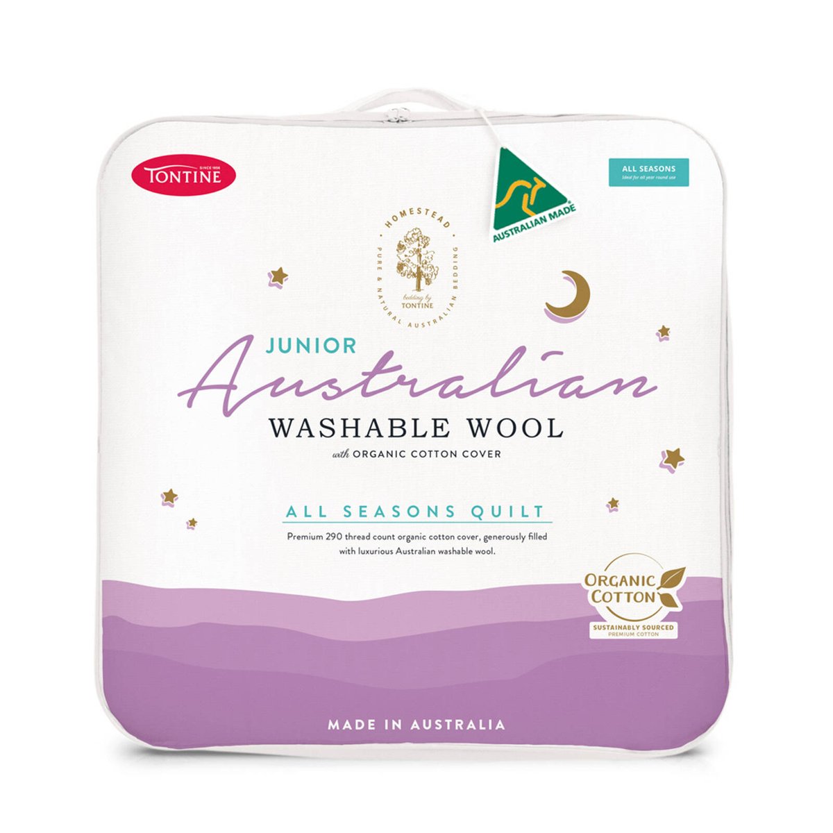 Tontine Single Junior Homestead Australian Washable Wool All Seasons Quilt - Bunnings Australia