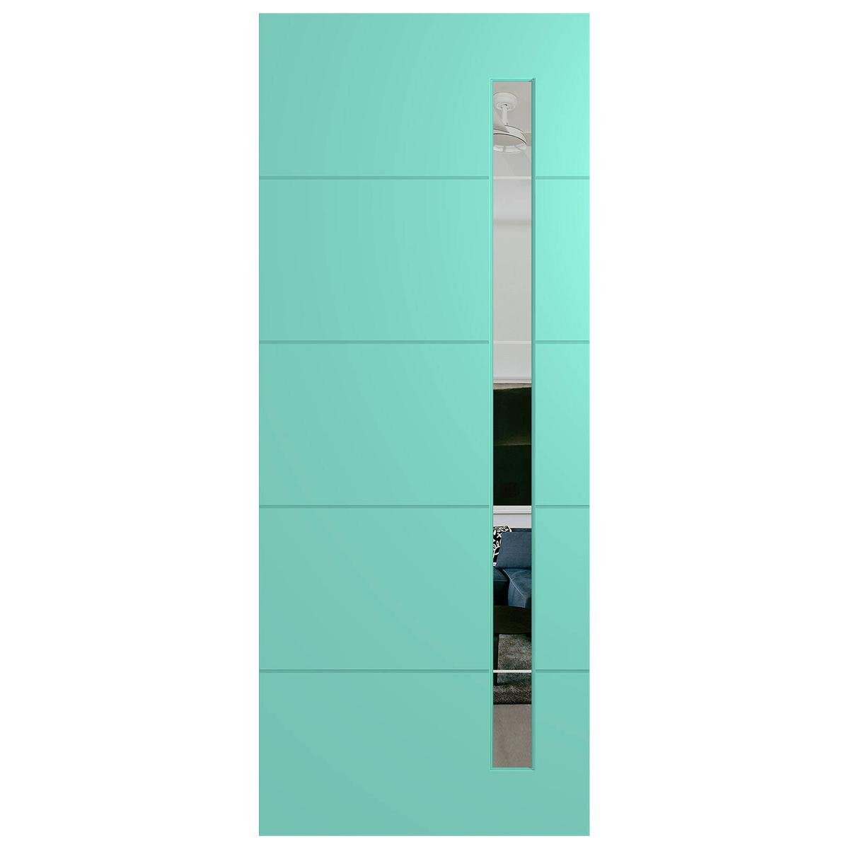 Hume 820 x 2040 x 40mm External Door Duracote Linear Clear Glass XLR120 ...