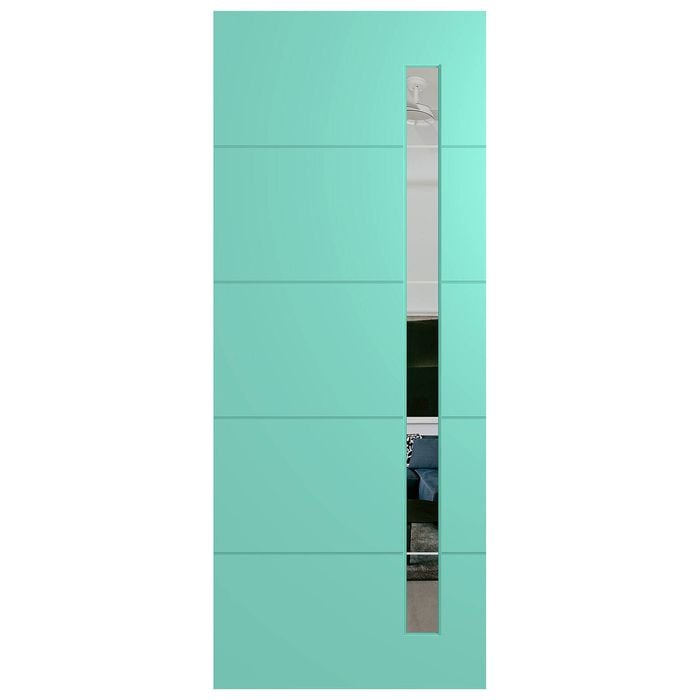 Hume 820 x 2040 x 40mm External Door Duracote Linear Clear Glass XLR120 ...
