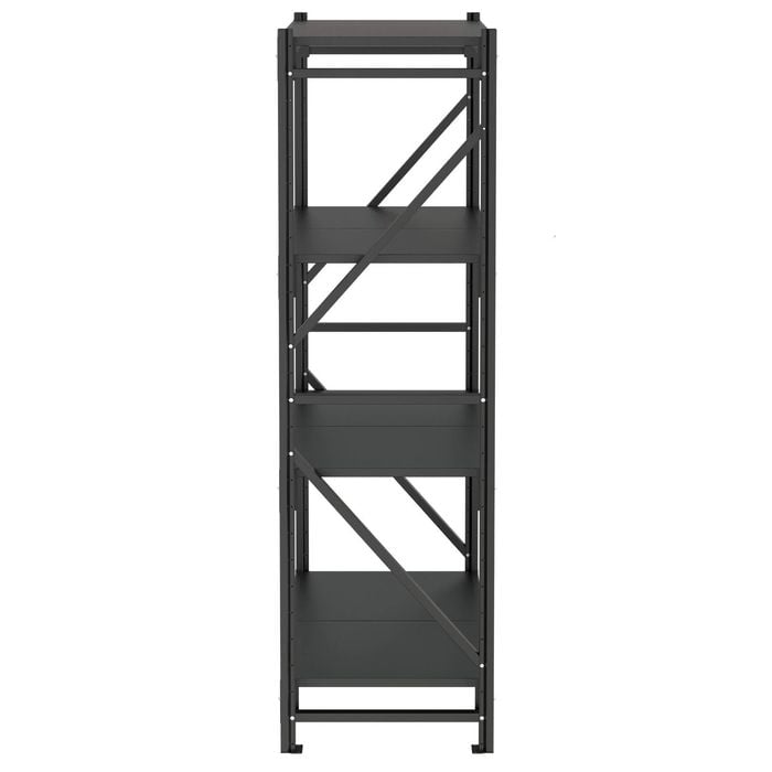 Craftright 1800 x 2000 x 600mm Black 4 Tier Metal Shelving Unit ...