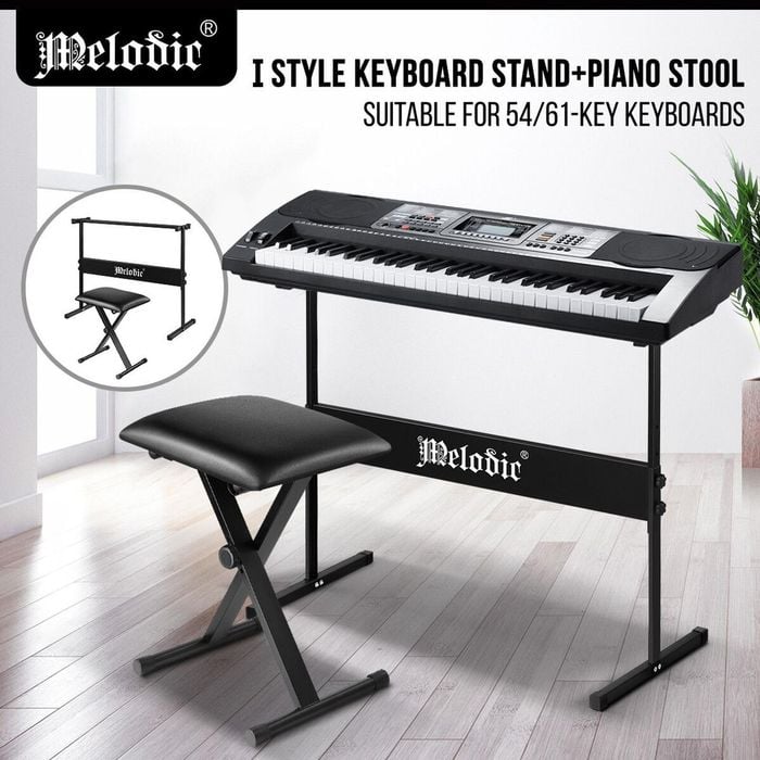 Melodic I Style Adjustable Keyboard Stand Folding Piano Stool Seat ...