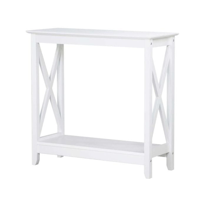 Isnelda Modern Stylish Wooden Hallway Console Hall Table Desk - White ...