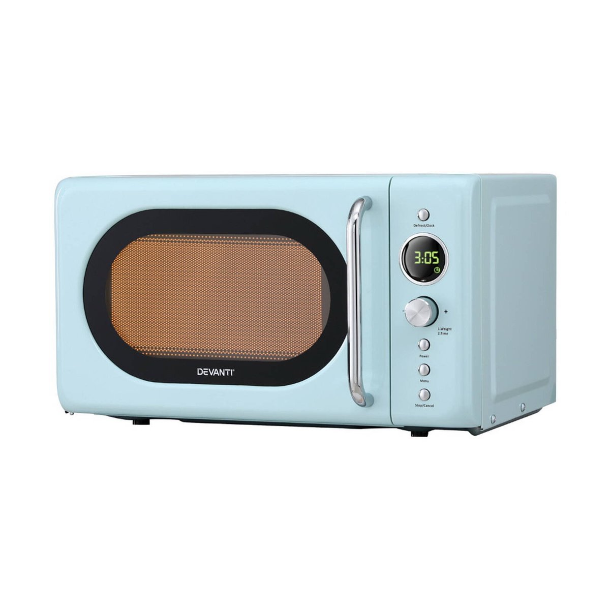 Devanti 20L Microwave Oven 800W Blue - Bunnings Australia