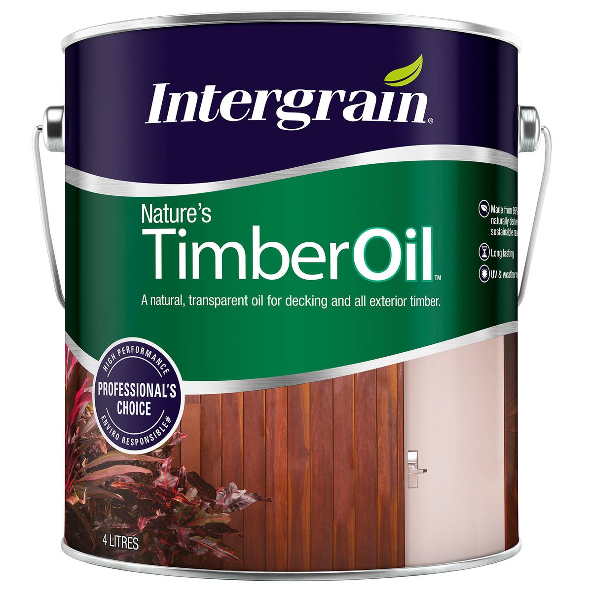 Intergrain 4L Merbau Nature's Timber Oil - Bunnings Australia