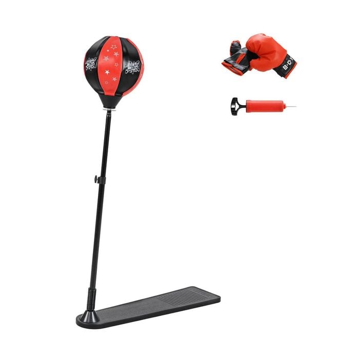 Costway Punching Bag Boxing Speed Ball Stand Gift w/Gloves Set ...