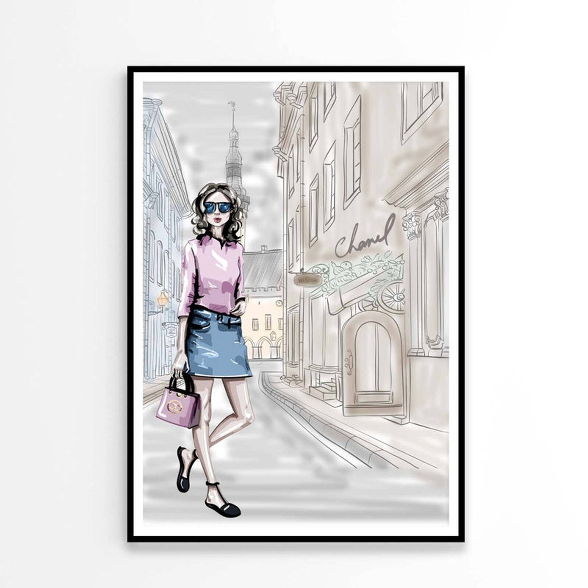 Elegant Fashion Store Art with Stylish Girl Print 100% Australian Made ...