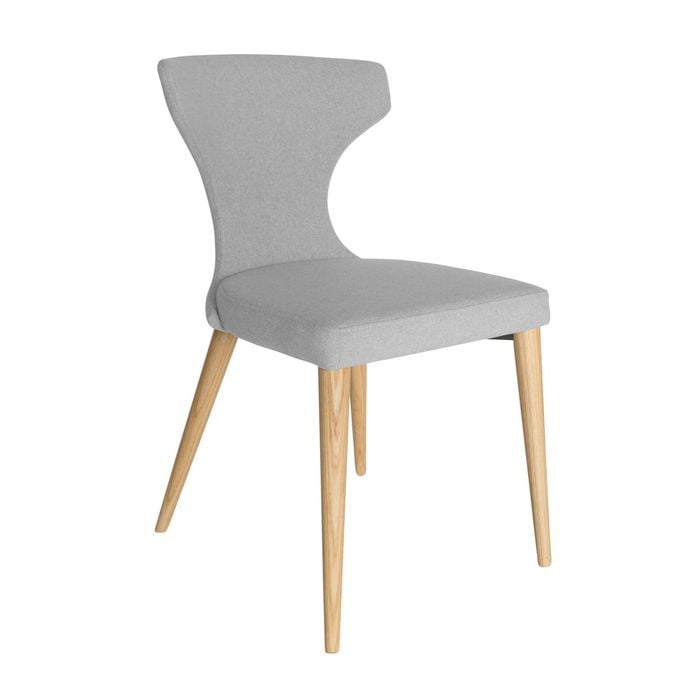 SKDL Havana Dining Chair Light Grey Fabric Natural Legs - Bunnings ...