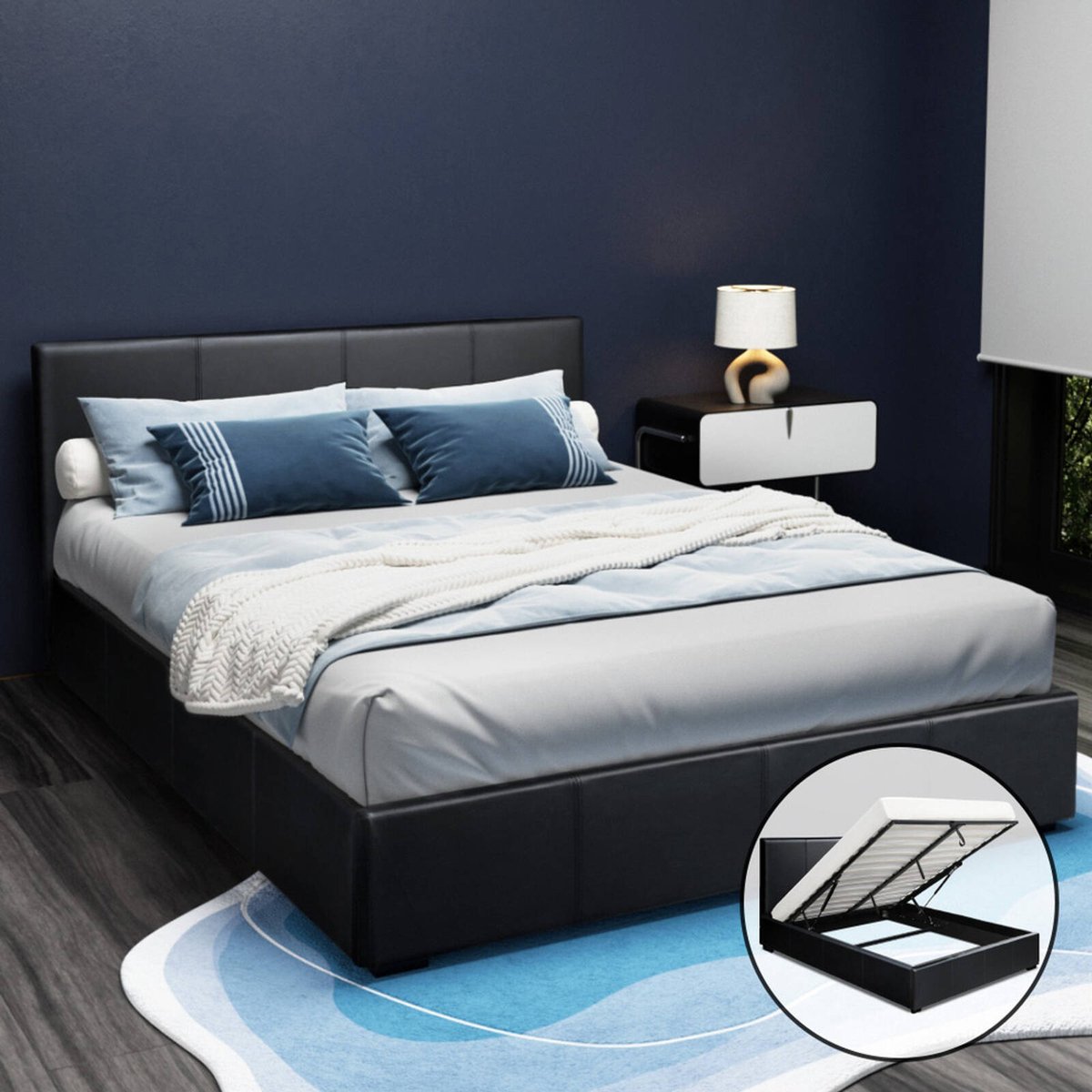 Artiss king single gas lift bed store