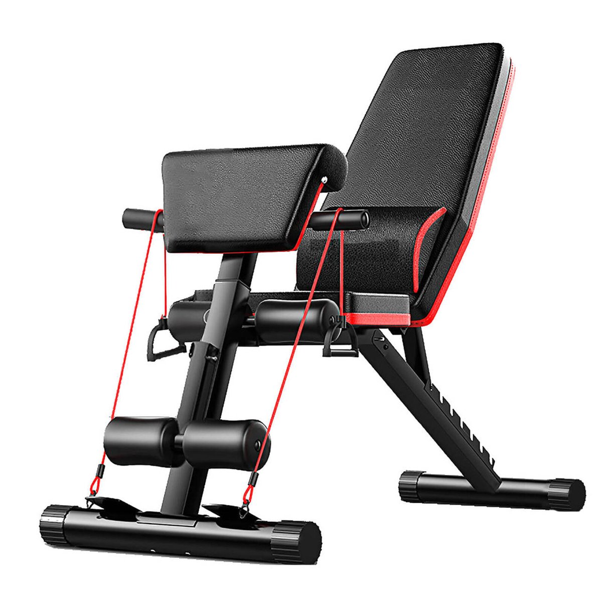 Adjustable Weight Abdominal Bench Sit-up Back Support Fitness Flat Gym ...