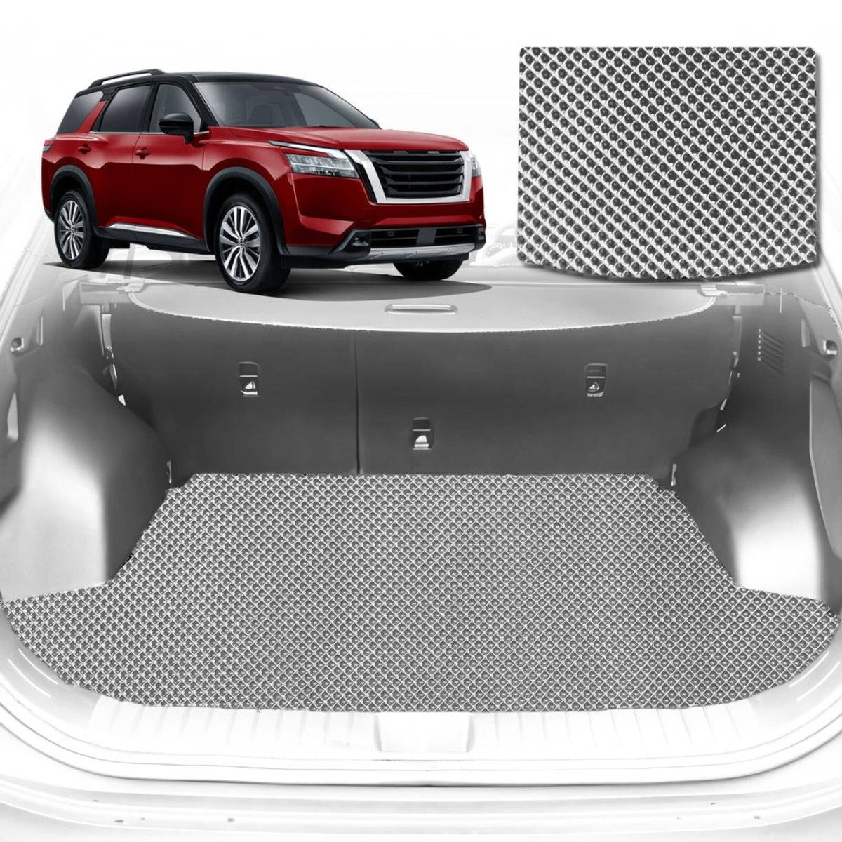 6D Diamond Car Boot Mat for Nissan Pathfinder (R52)2013-2021-Cargo Mat ...