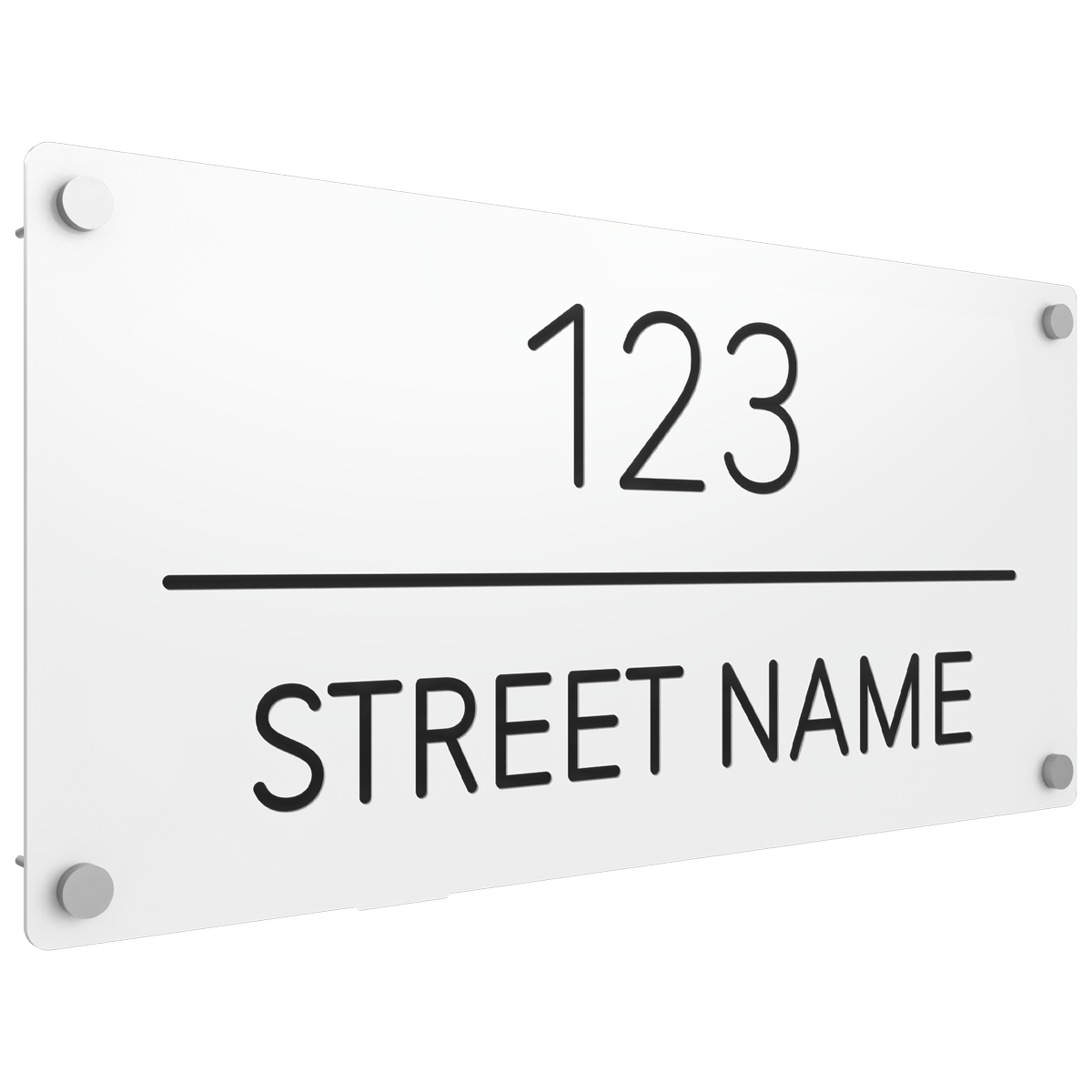 ProtectorAl 580 x 280mm White Gloss ACM Engraved Custom House Sign ...