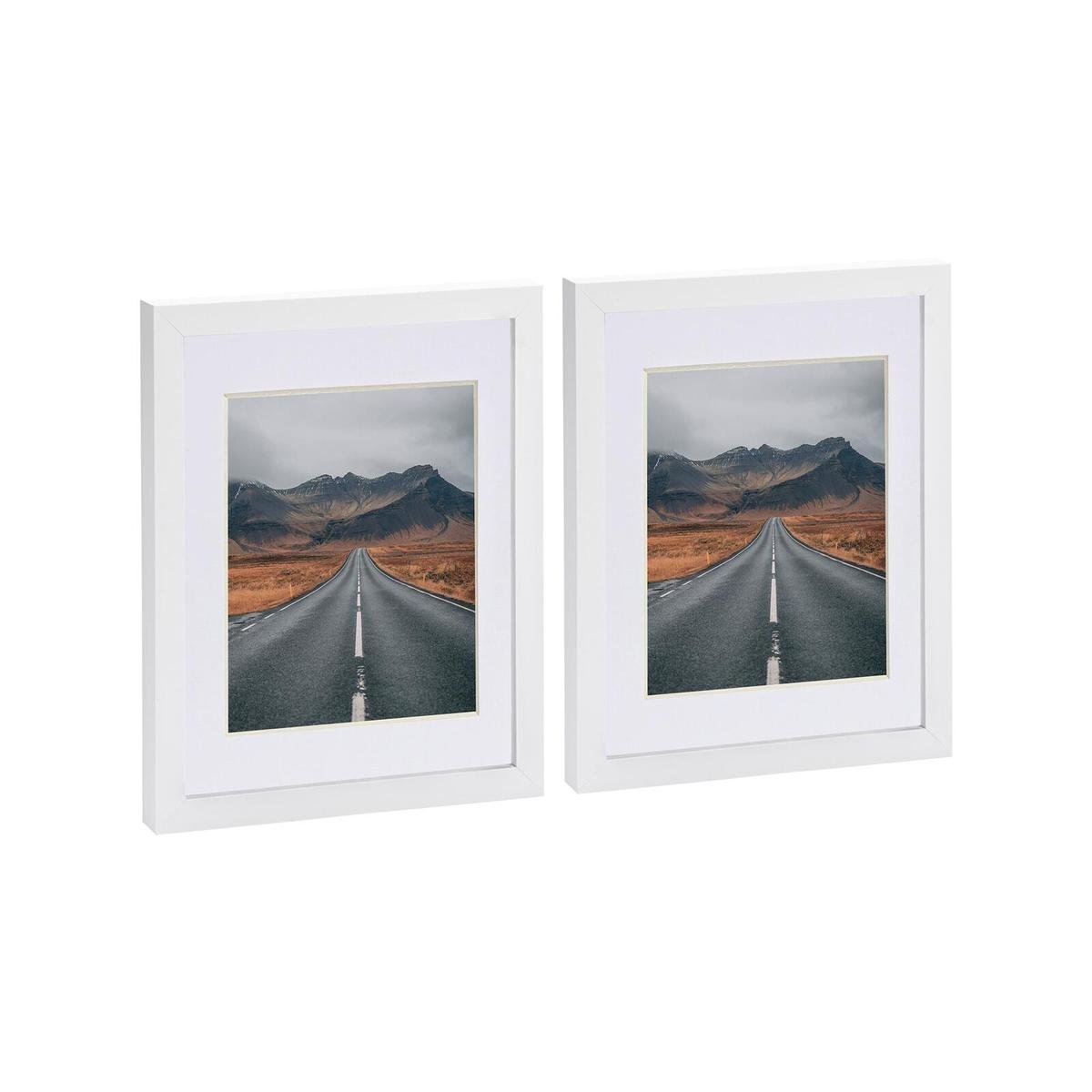 Nicola Spring Photo Frames with 5" x 7" Mount - 8" x 10" - White - Pack ...