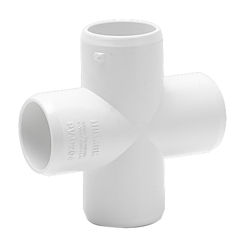 Holman 20mm EzyFit 4 Way PVC Cross - Bunnings Australia