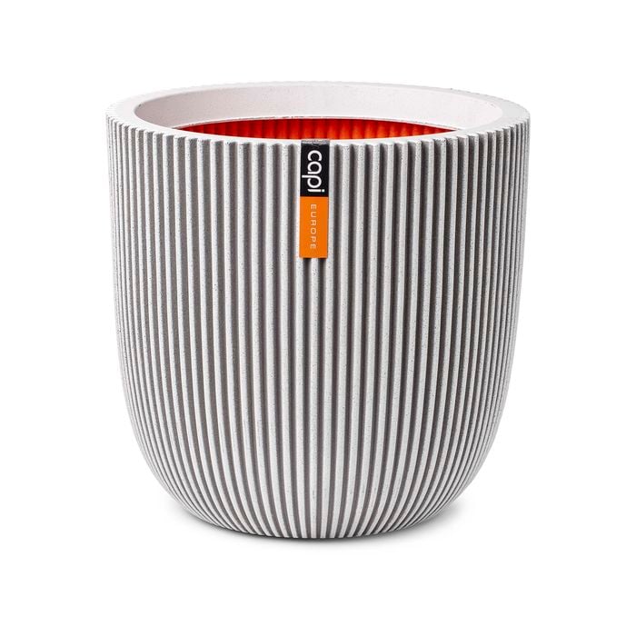 Capi 43cm Ivory Groove Outdoor Plant Pot - Bunnings Australia