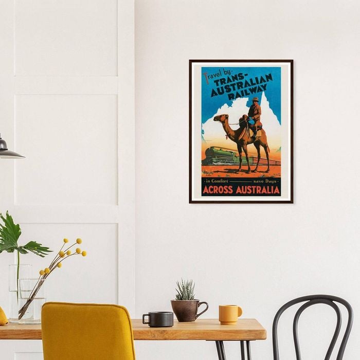 Galrie Trans Australian Railway Vintage Poster Outback Adventure Art ...