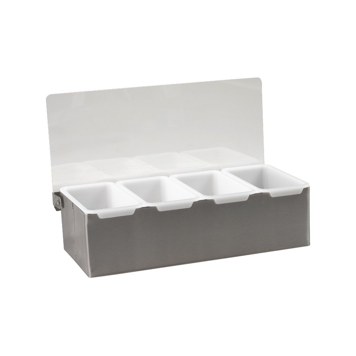Cocktail Bar 4 Compartment Condiment Dispenser - Stainless Steel and ...
