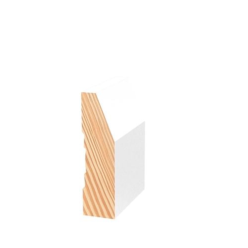 66 x 18mm 2.7m Half Splayed Architrave Pre Primed FJ Pine - Bunnings ...