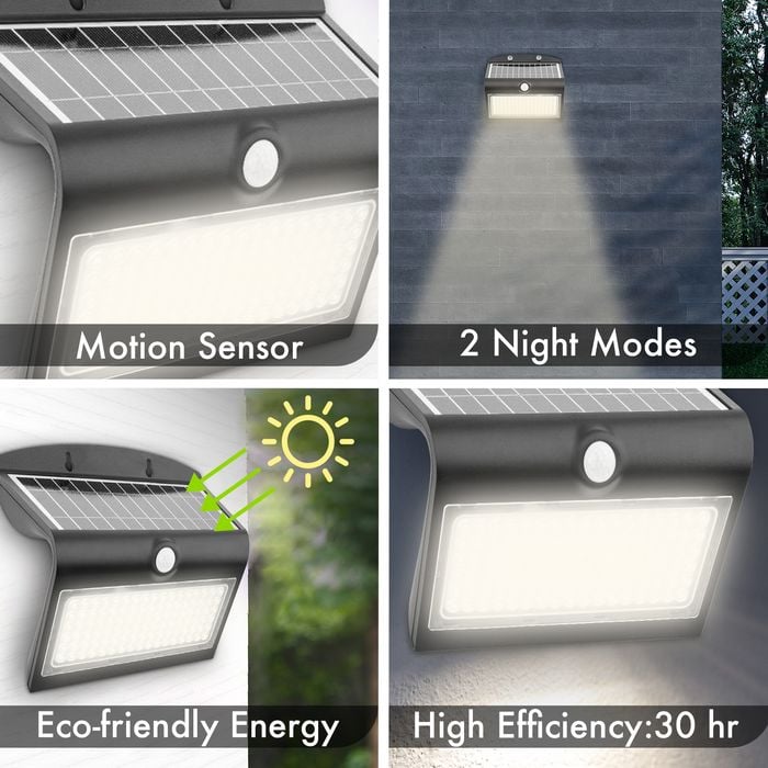 Arlec 850L Premium Solar LED Wall Light With Motion Sensor - Bunnings ...