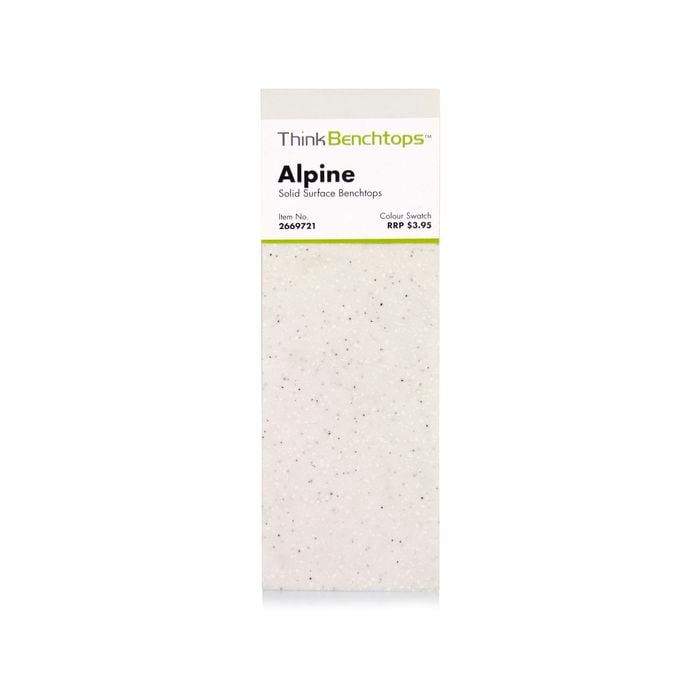 Think Benchtops Alpine Solid Surface Benchtops Sample - Alpine - Bunnings Australia