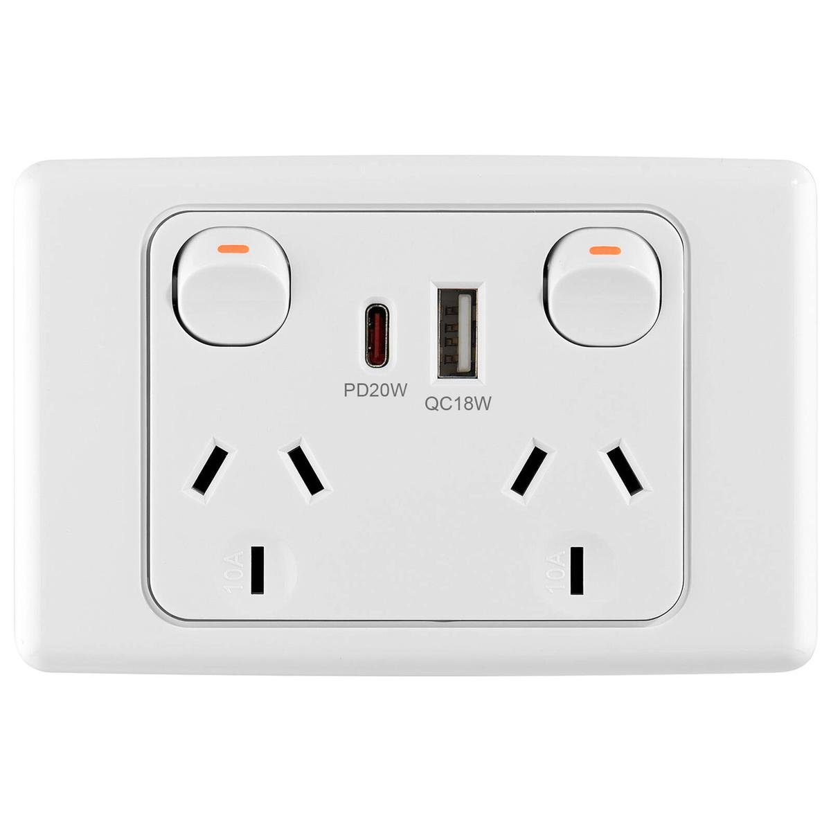 DETA 6000 Double Power Point With USB A+C PD20W Fast Charging ...