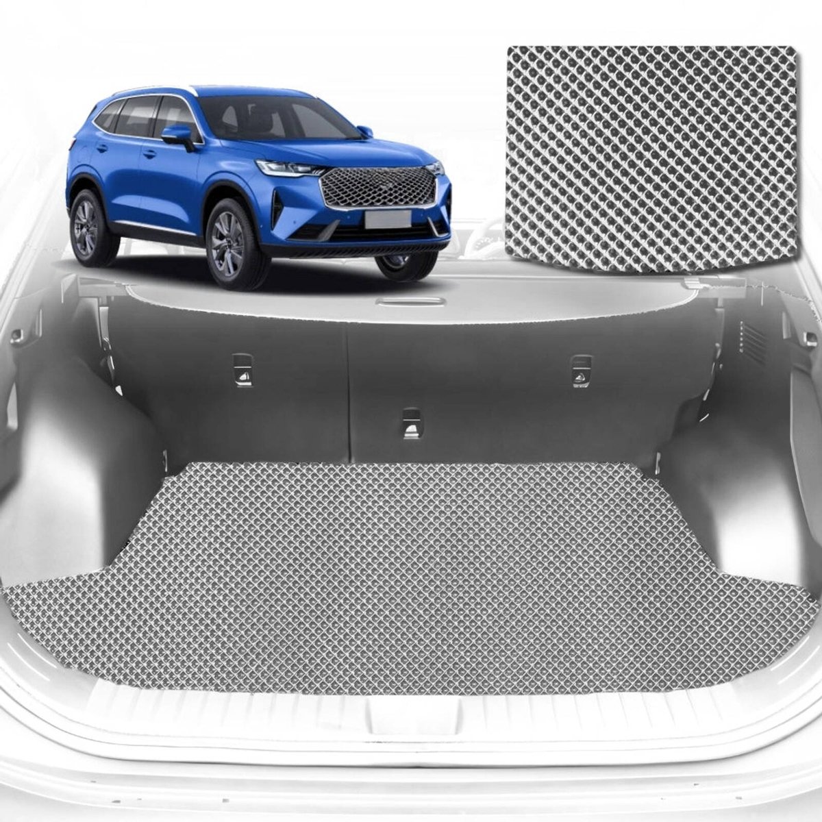 6D Diamond Car Boot Mat for GWM Haval H6 (SUV)2020-Current-Cargo Mat ...