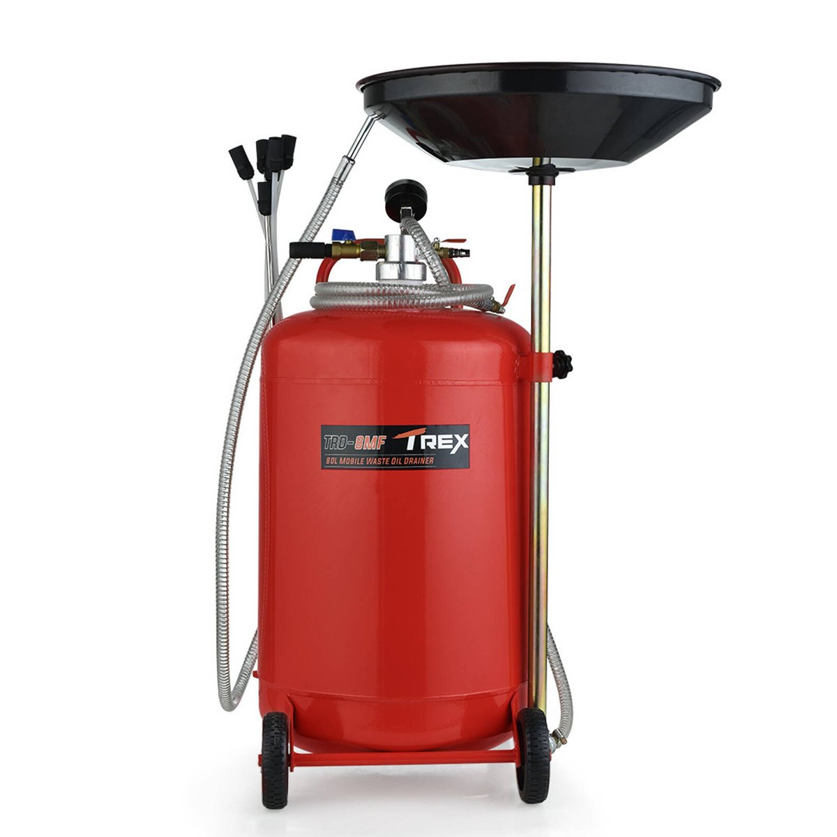 T-REX 80L Mobile Waste Oil Drainer Tank, Pneumatic, Telescopic ...