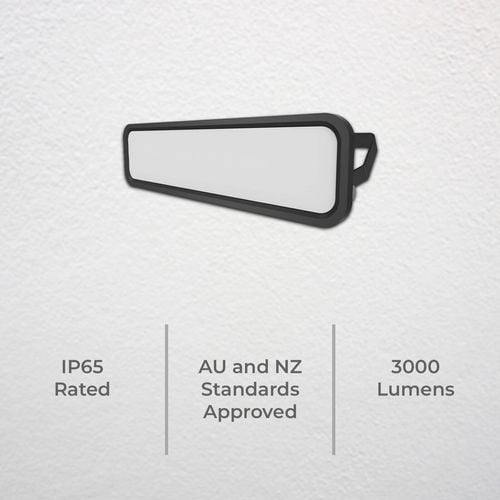 DETA 30W LED Slim Profile Security Flood Light - Black Finish ...