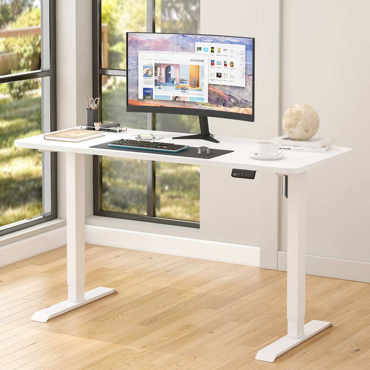 Advwin Electric Standing Desk Adjustable Height Ergonomic Sit Stand Up ...