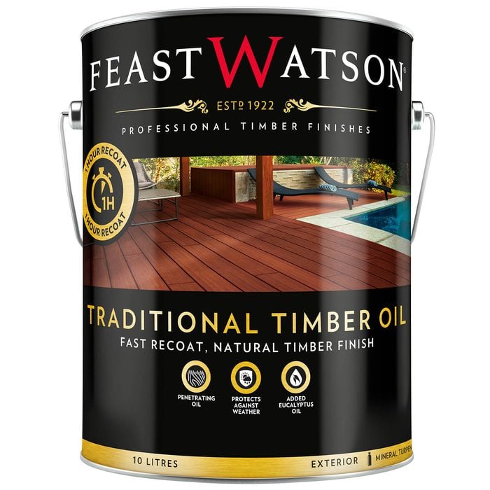 Feast Watson 10L Merbau Traditional Timber Oil - Bunnings Australia