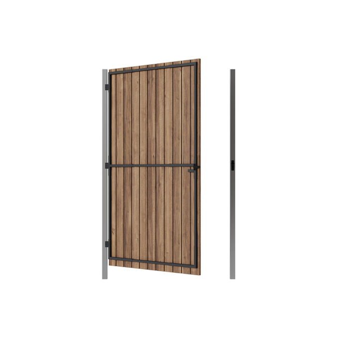 RapidFence 1200 x 1870mm Grey Medium Adjustable Steel Gate Frame ...