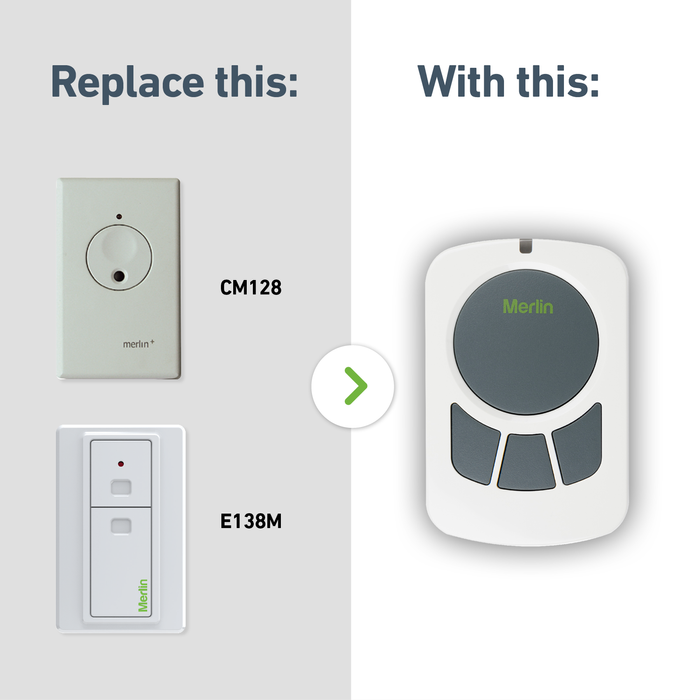 Merlin Four Button Wall Mount Remote Control Garage Door Opener ...