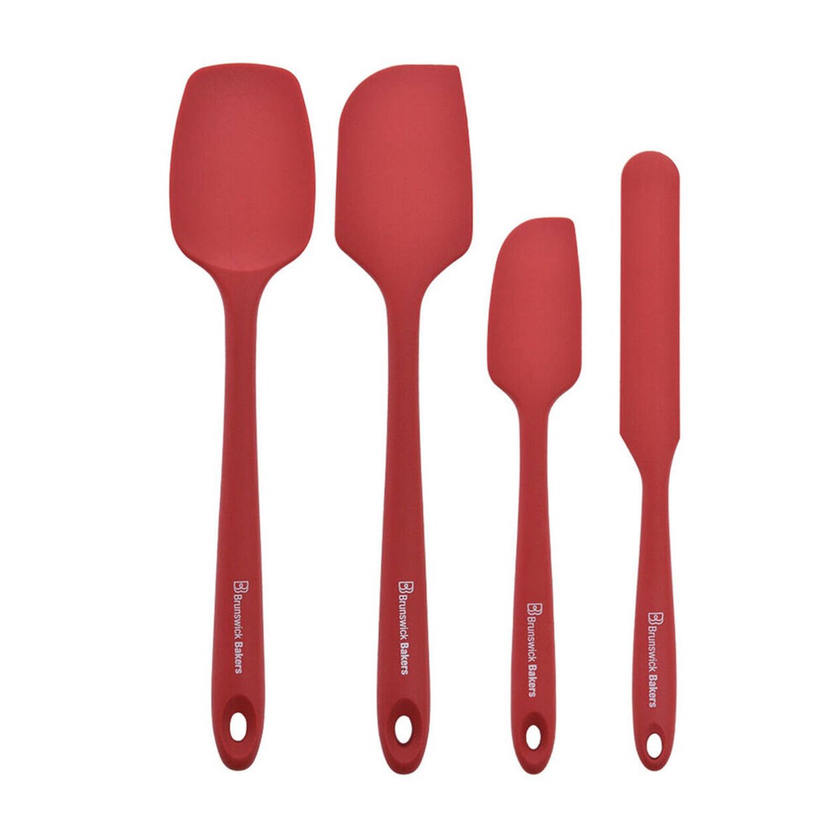 4pc Brunswick Bakers Spatula Red Silicone Cooking Baking Kitchen ...