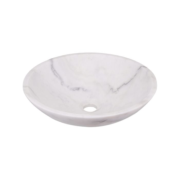 Mondella Round Marble Basin White Rumba - Bunnings Australia