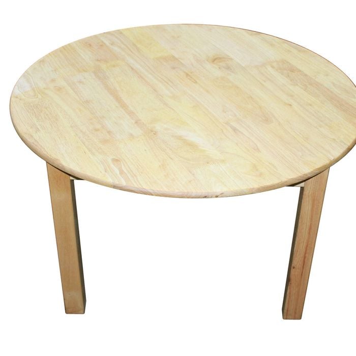 Round Table 90cm - Rubber Wood - Bunnings Australia