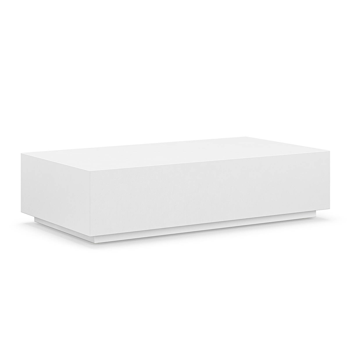 Plade 130cm White Rectangular Concrete Coffee Table - Bunnings Australia
