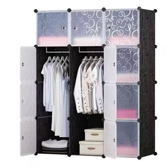 Foret DIY 12 Cube Storage Cabinet Compartment Wardrobe Rack Shelf XL ...