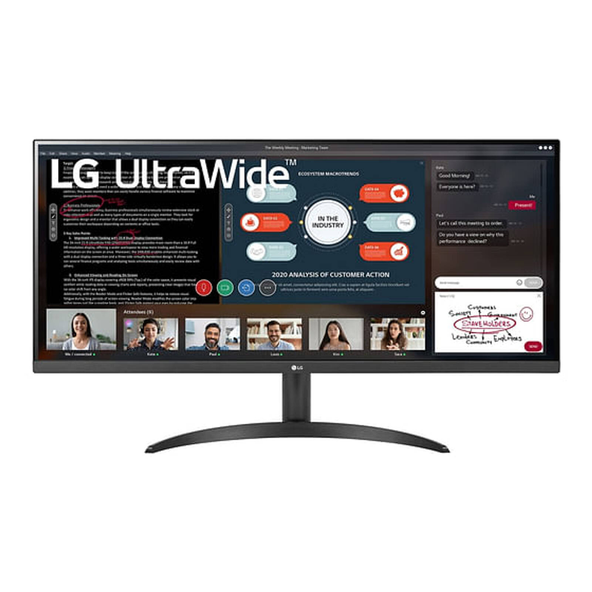 LG 34WP500 34" UltraWide FHD 75Hz HDR10 FreeSync Monitor [34WP500-B ...