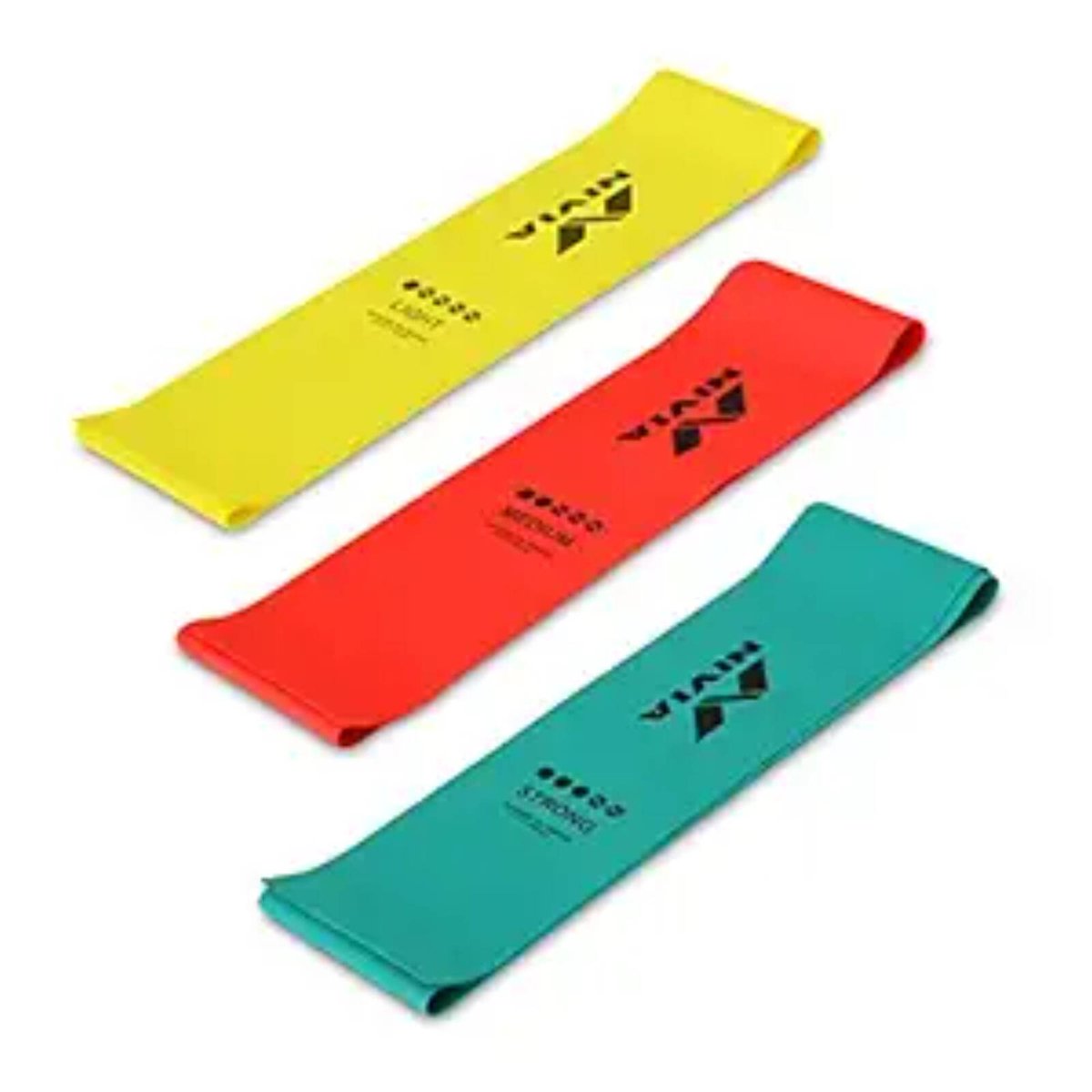 Nivia 11066 Rubber Resistance Exercise Bands (Pack of 3) - Medium (Multicolour) - Bunnings Australia