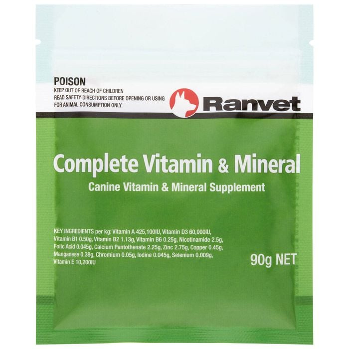 Ranvet Complete Vitamin & Mineral Supplement for Greyhounds 90g ...