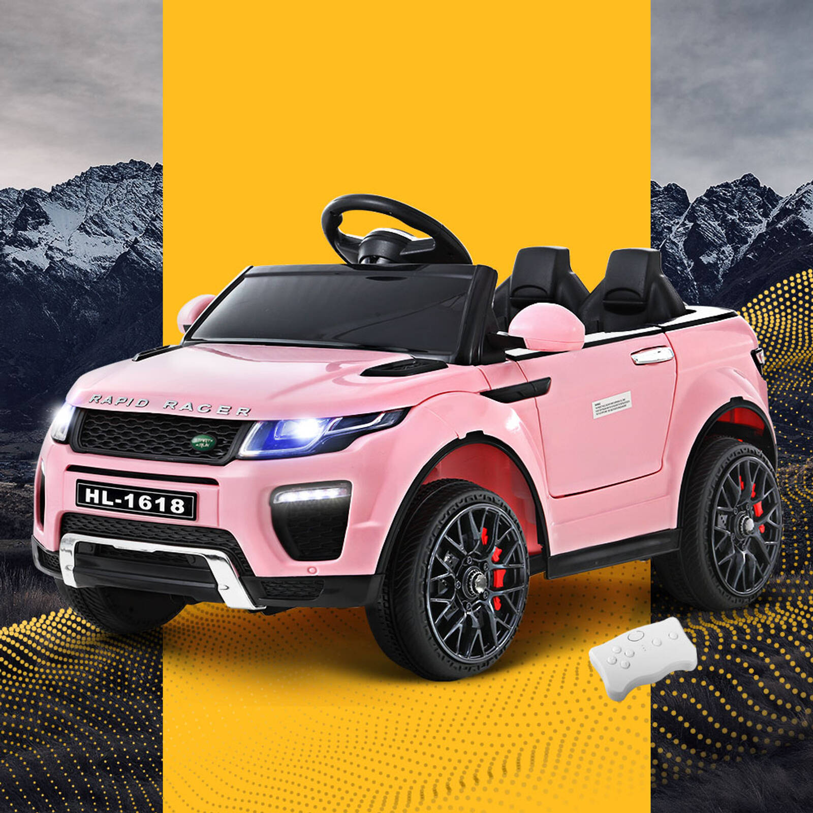 Rigo Electric Ride On Car Kids Toy 12V Range Rover EVOQUE SUV Pink Bunnings Australia