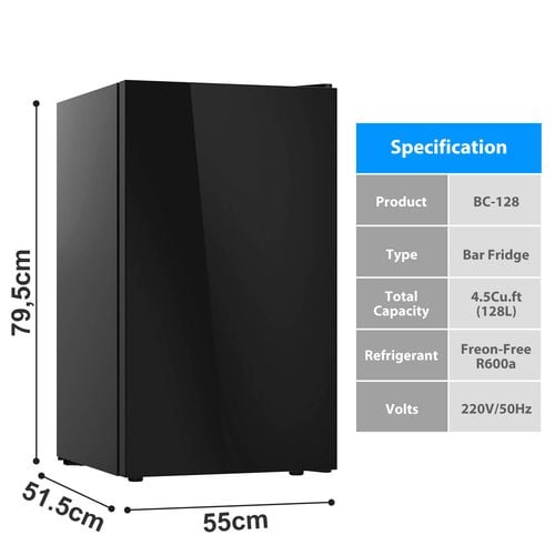 ADVWIN 128L Bar Fridge, Mini Bar Refrigerator - Bunnings Australia