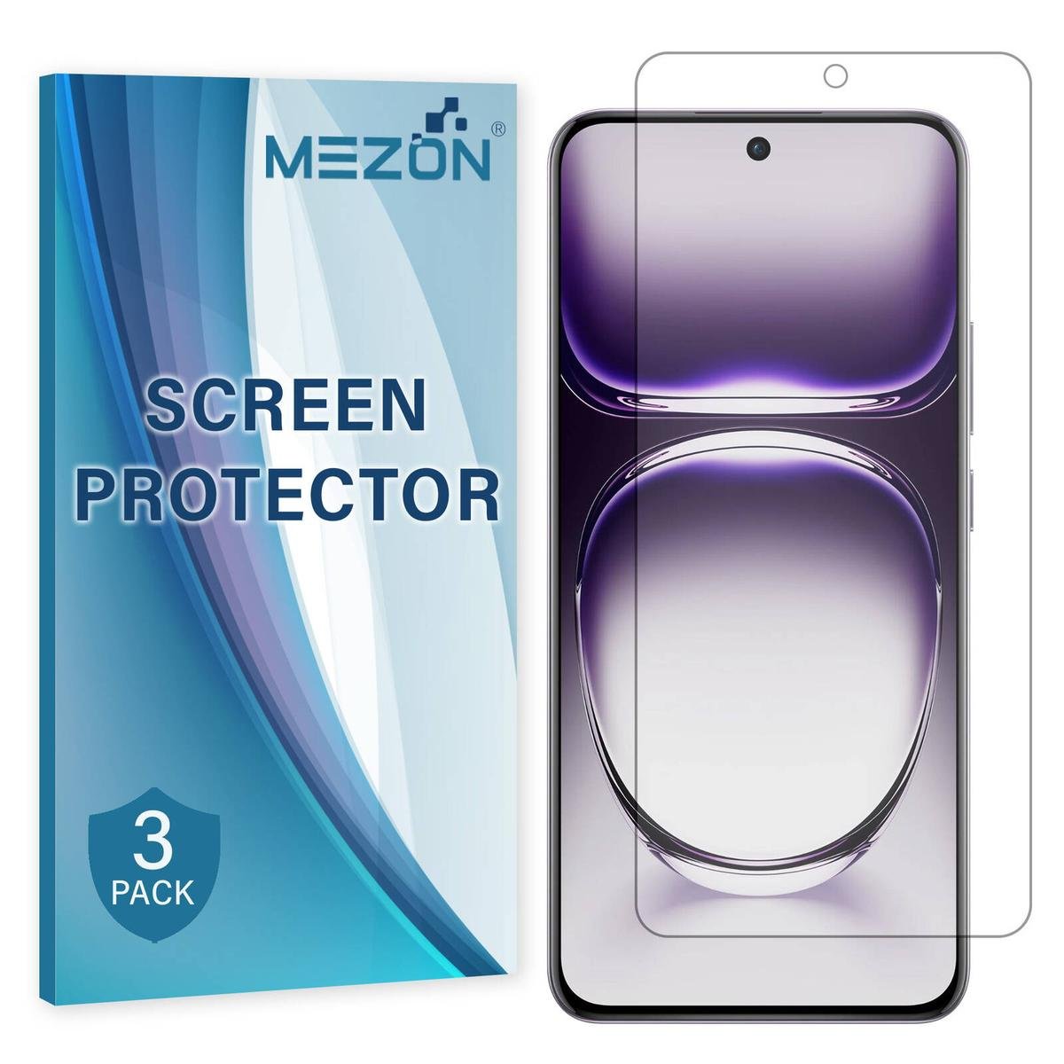 3 Pack MEZON OPPO Reno12 Pro 5G Hydrogel Film Clear Screen Protectors ...