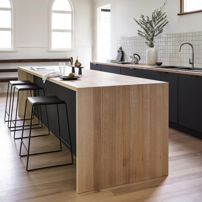 Kaboodle 36mm Square Edge Hevea Timber Benchtop - 2400 x 600mm ...