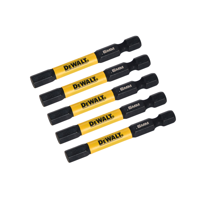 DeWALT FLEXTORQ 57mm HEX H6 Screwdriver Bits - 5 Pack DWAF2HX6IR5 ...