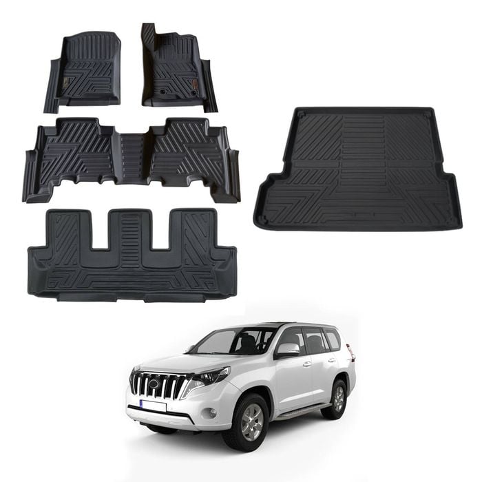 AUSGO Floor Mats & Boot Liner Set for Toyota Land Cruiser Prado 150 ...