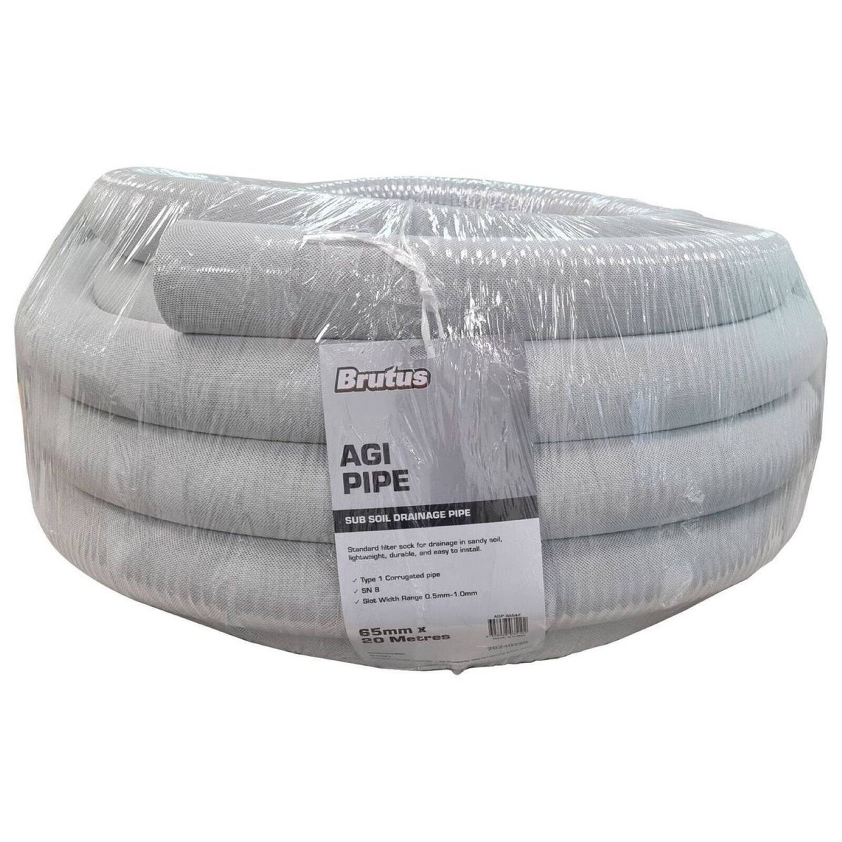 Brutus 65mm x 20m Slotted And Socked Agi Pipe - Bunnings New Zealand